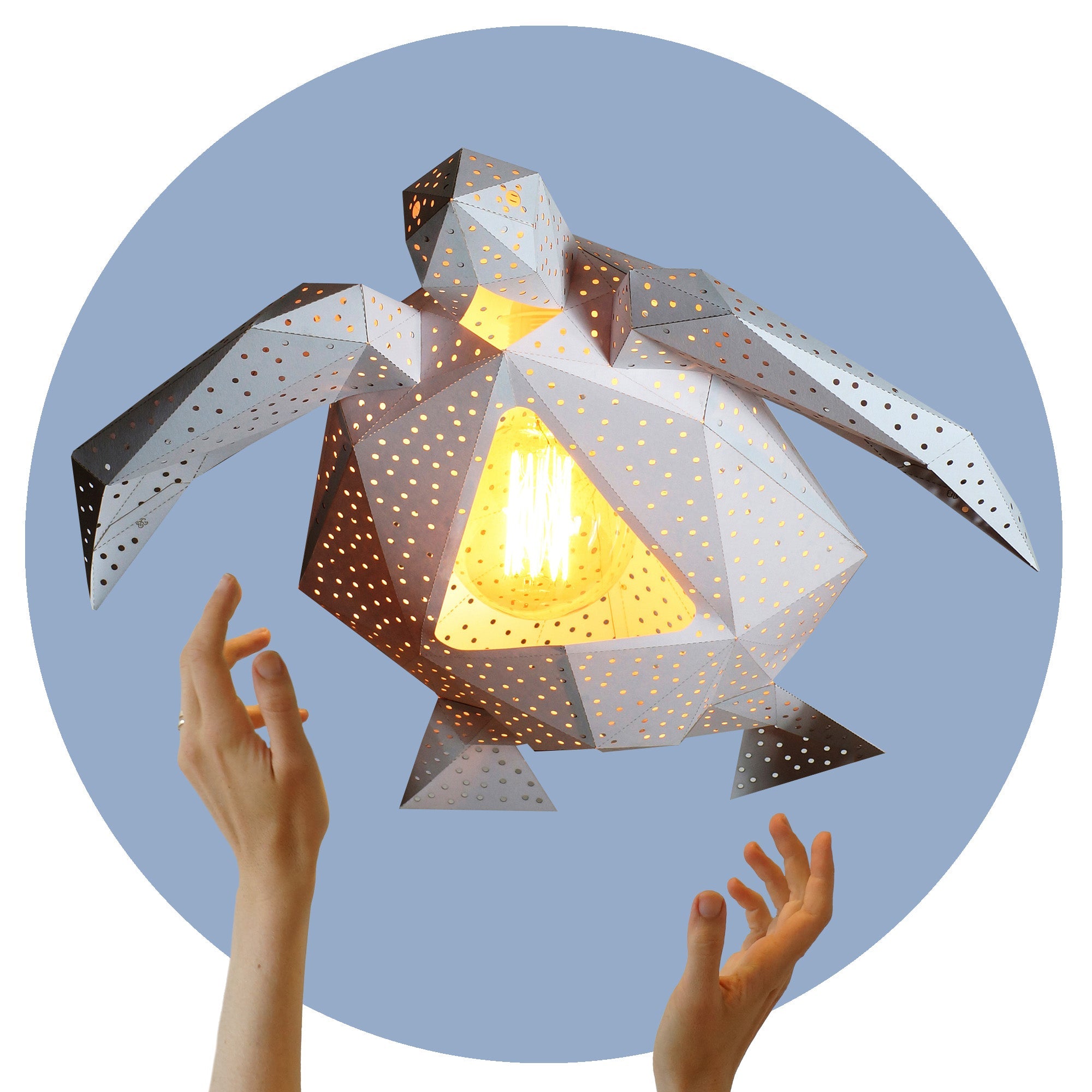 Nautical Hanging Light: Enchanting Sea Turtle Lantern